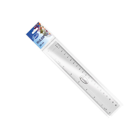 Liniuotė Forofis, plastikinė, skaidri, 20cm