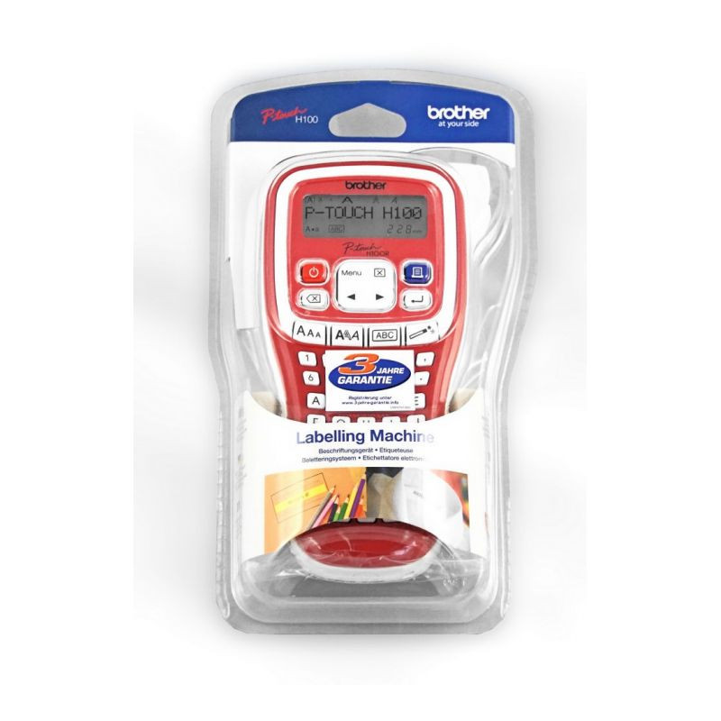 Принтер для печати наклеек BROTHER PT-H100R, красный
