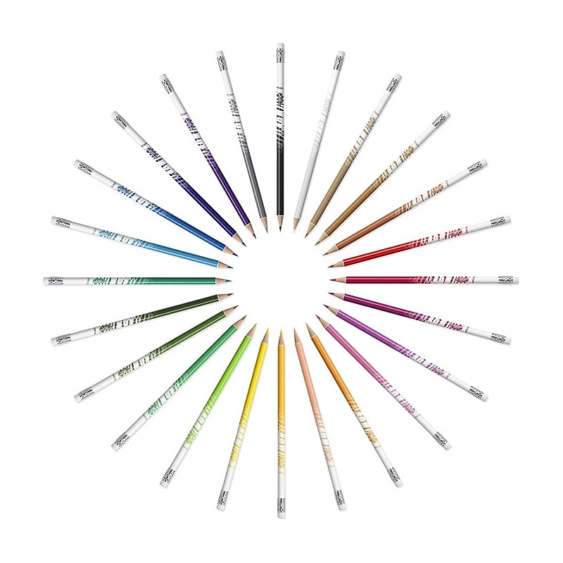 BIC Colored pencils with eraser Kids Evolution Illusion 24 colours set
