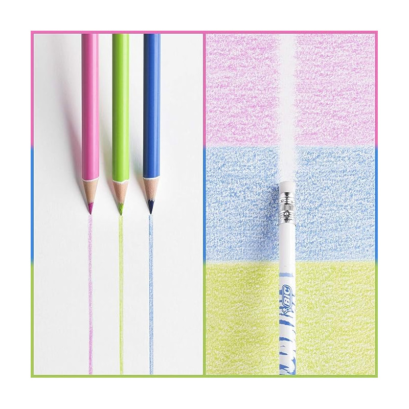 BIC Colored pencils with eraser Kids Evolution Illusion 24 colours set